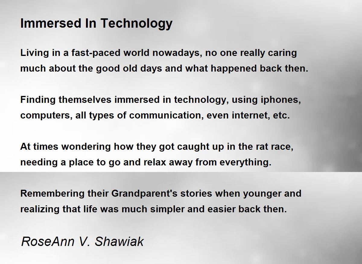 Poem About The Impact Of Technology On Human Life – Alles, was Sie über ...