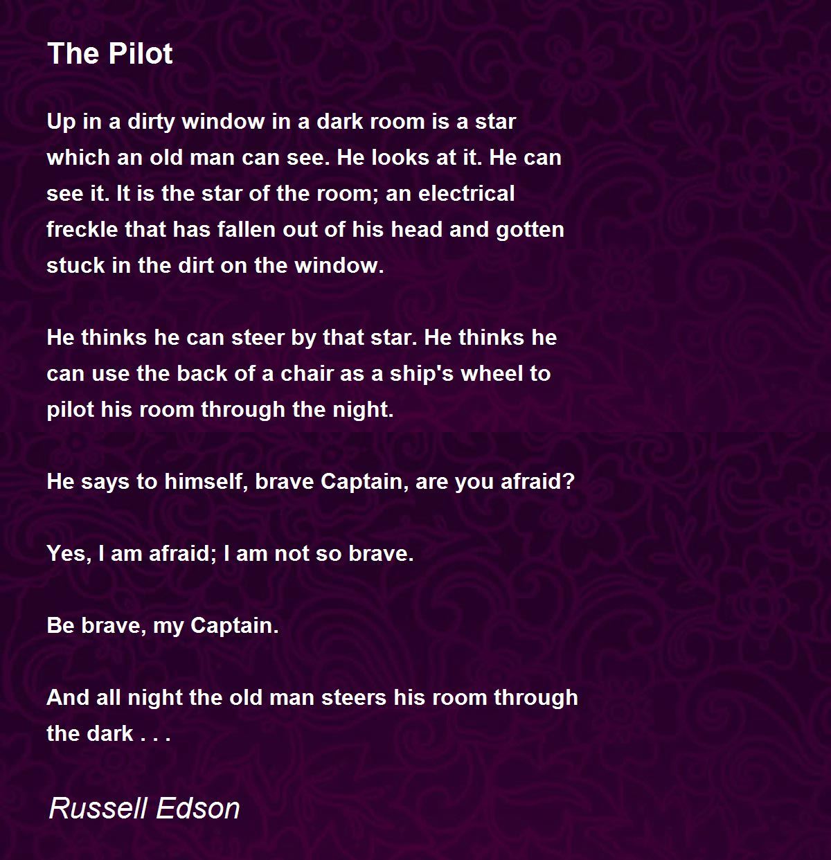 The Pilot Poem by Russell Edson - Poem Hunter