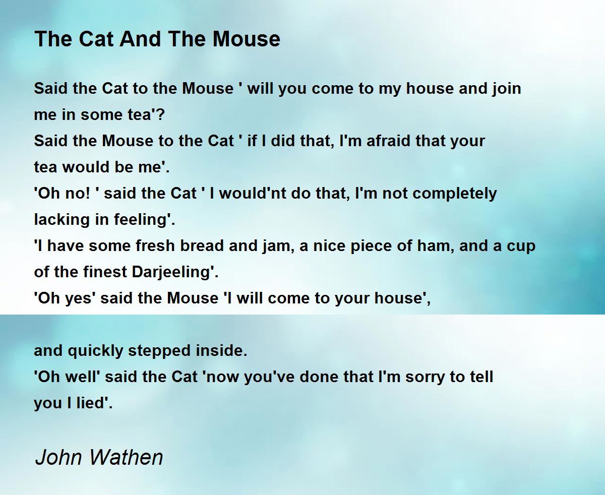 The Meaning Cat And Mouse at Jane Shepherd blog