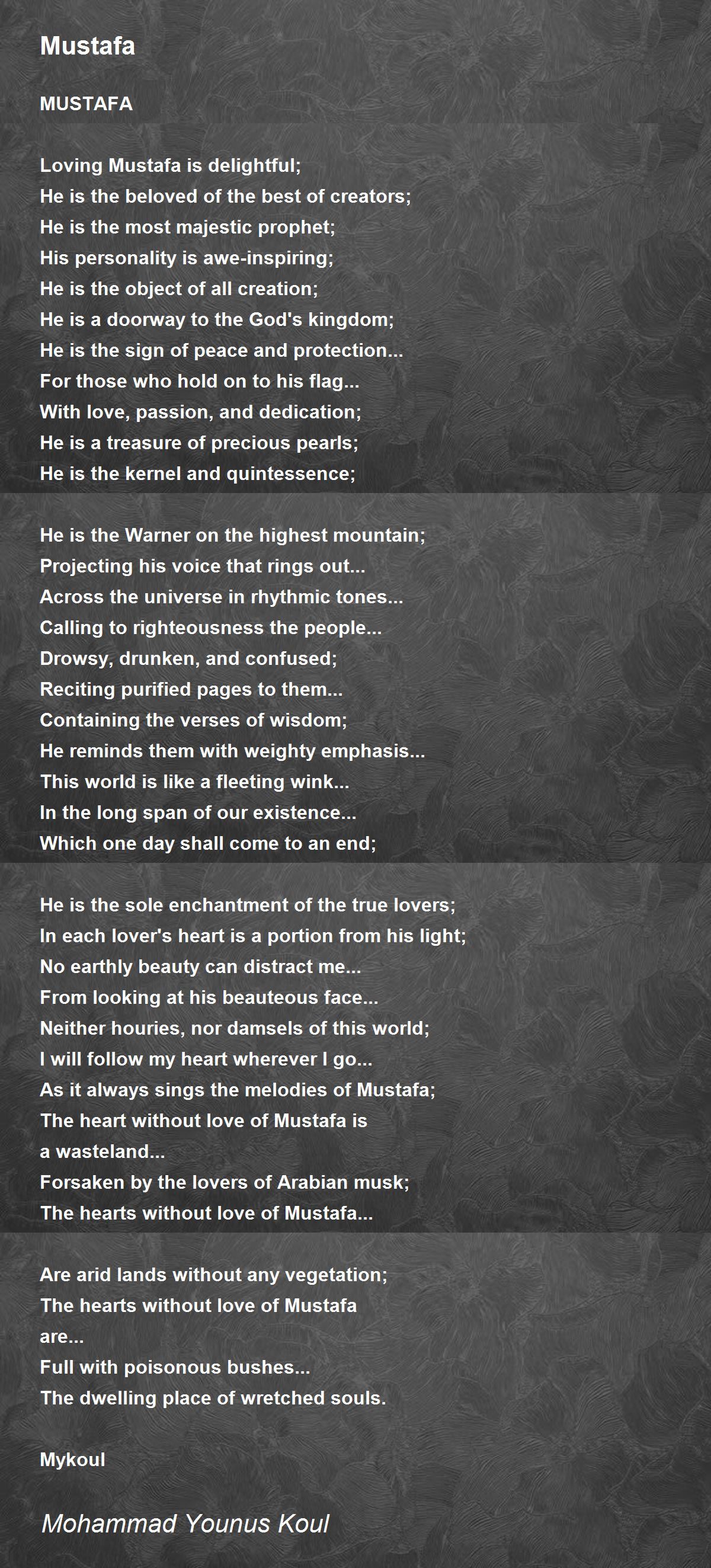 Mustafa The Poet Quotes