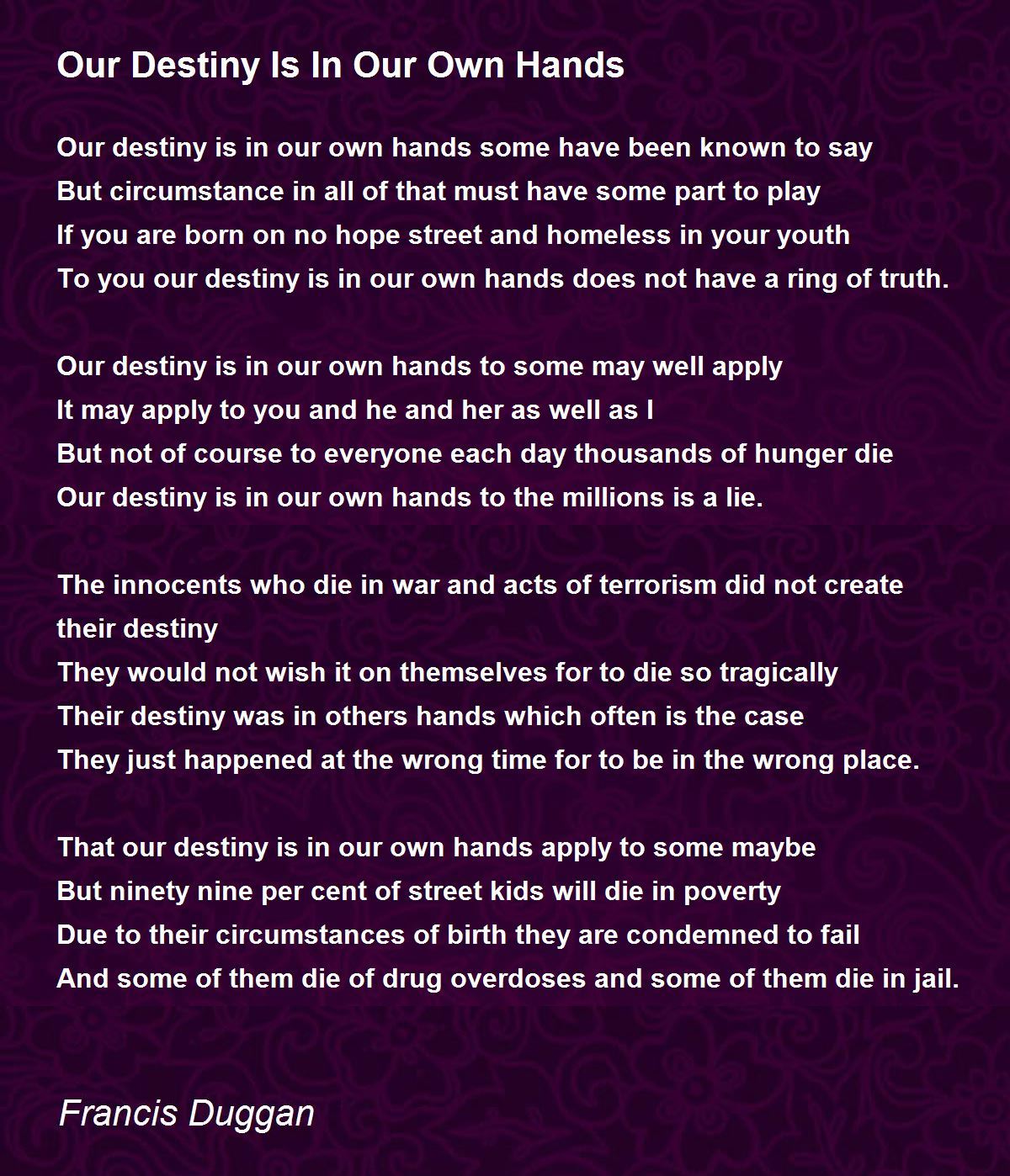 Embrace Your Destiny Poem