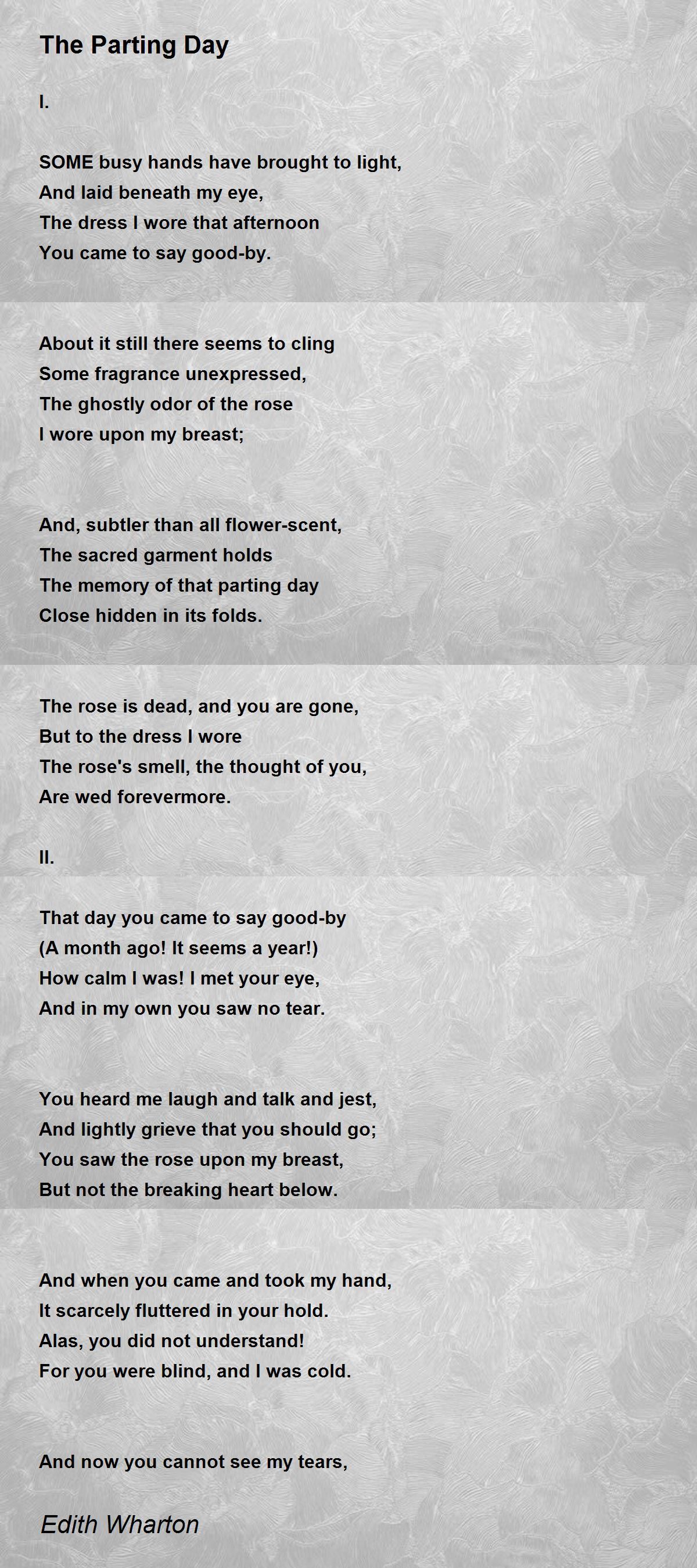 Parting Day Meaning at Sebastian Queale blog