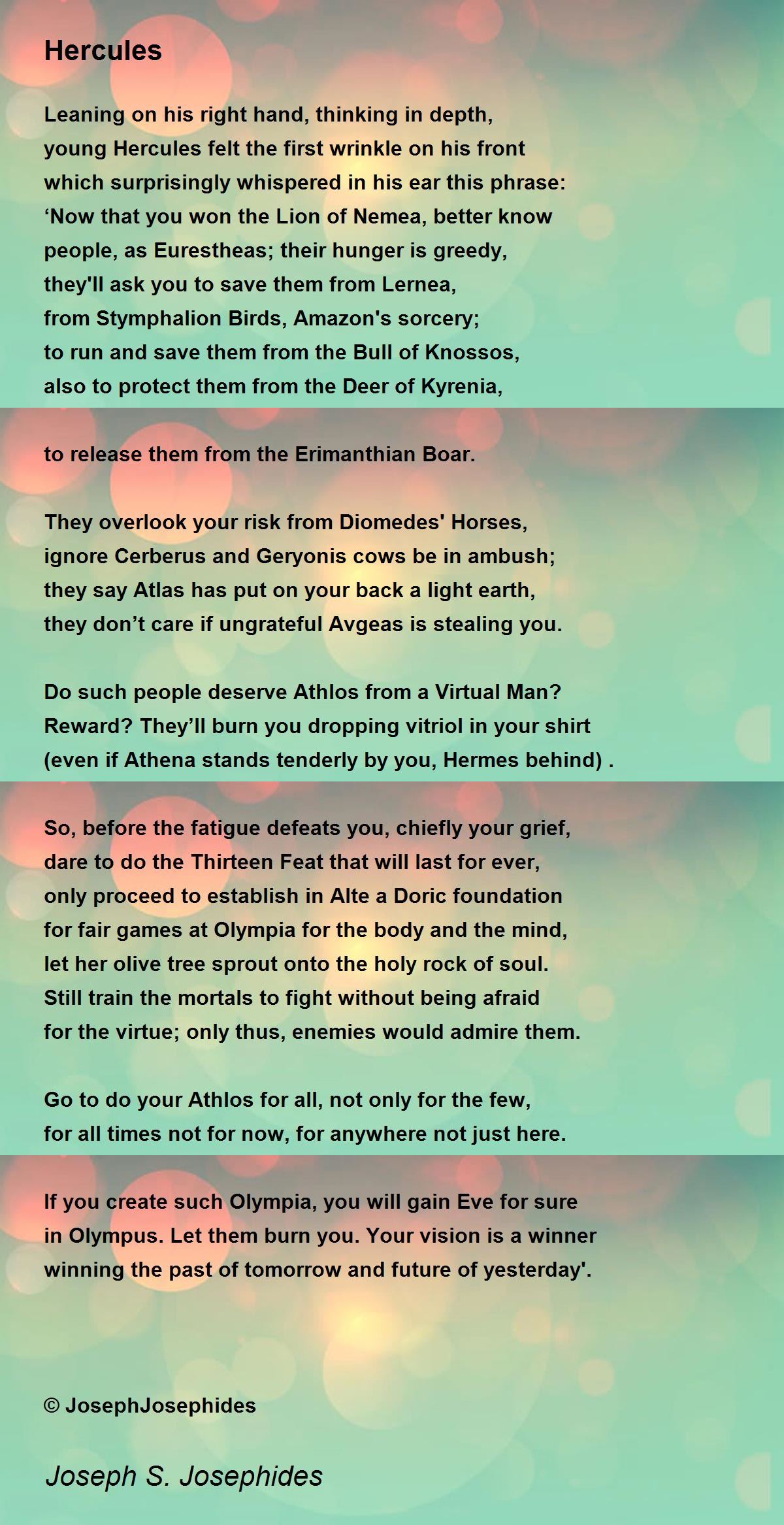 According To The Poem