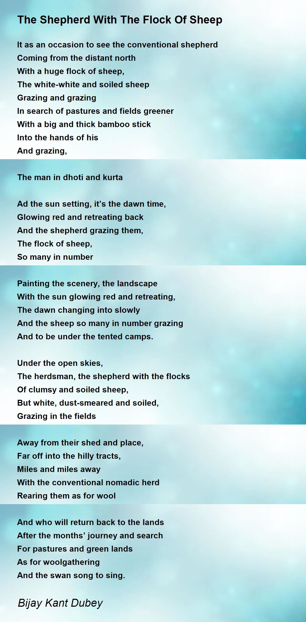 The Shepherd With The Flock Of Sheep - The Shepherd With The Flock Of ...