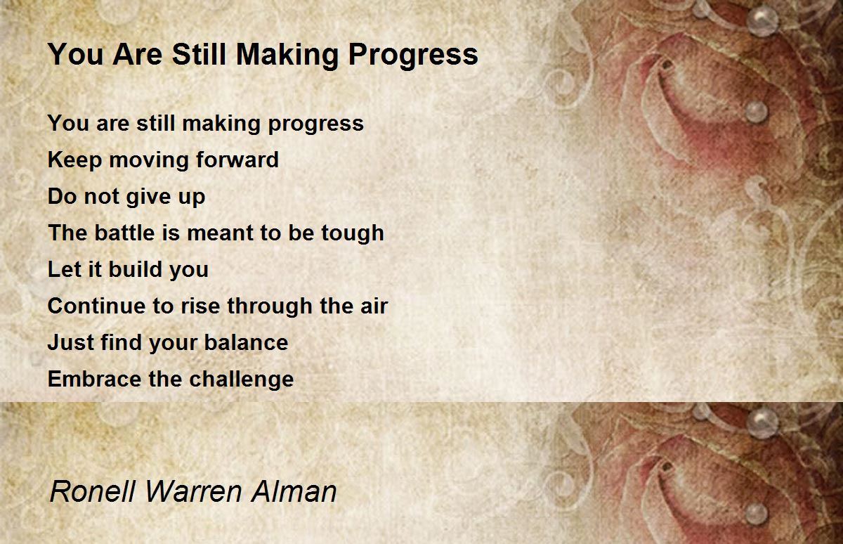 Are You Making Progress