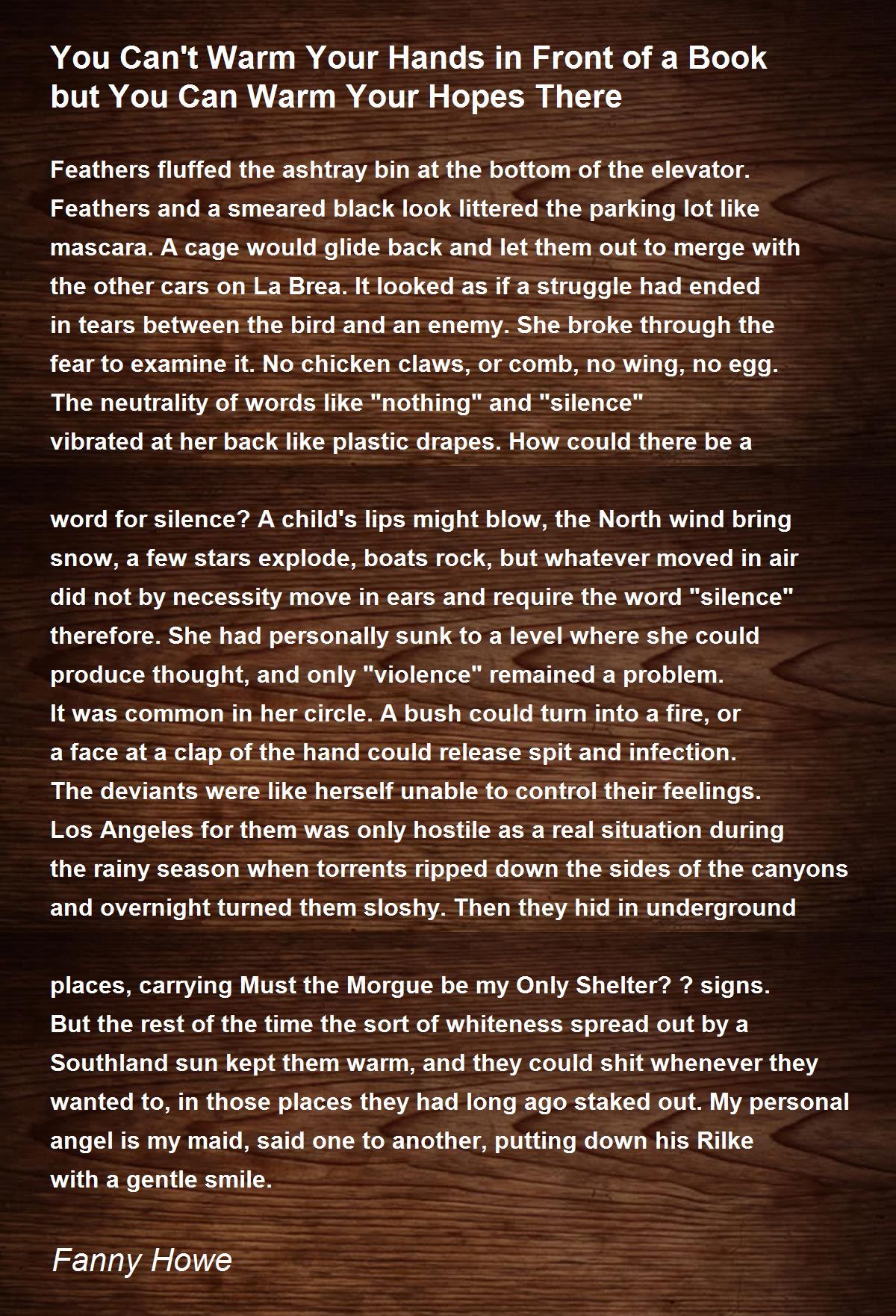Warm Hands Poem