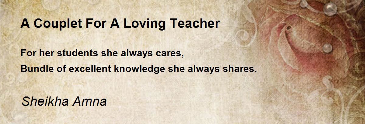 Funny Couplet Poems About School Teachers