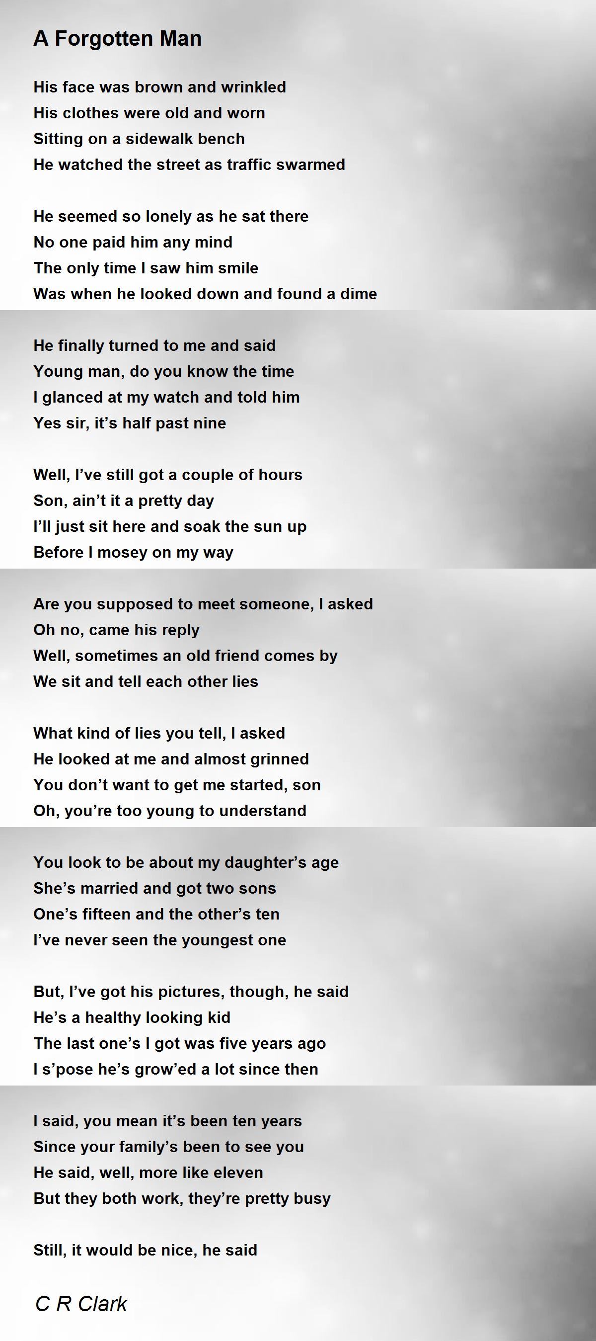 Poems About Being Forgotten