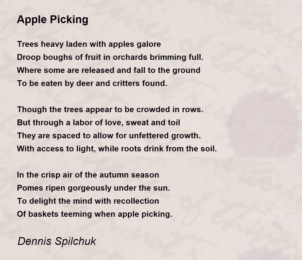 Apple Picking Poem by Dennis Spilchuk - Poem Hunter