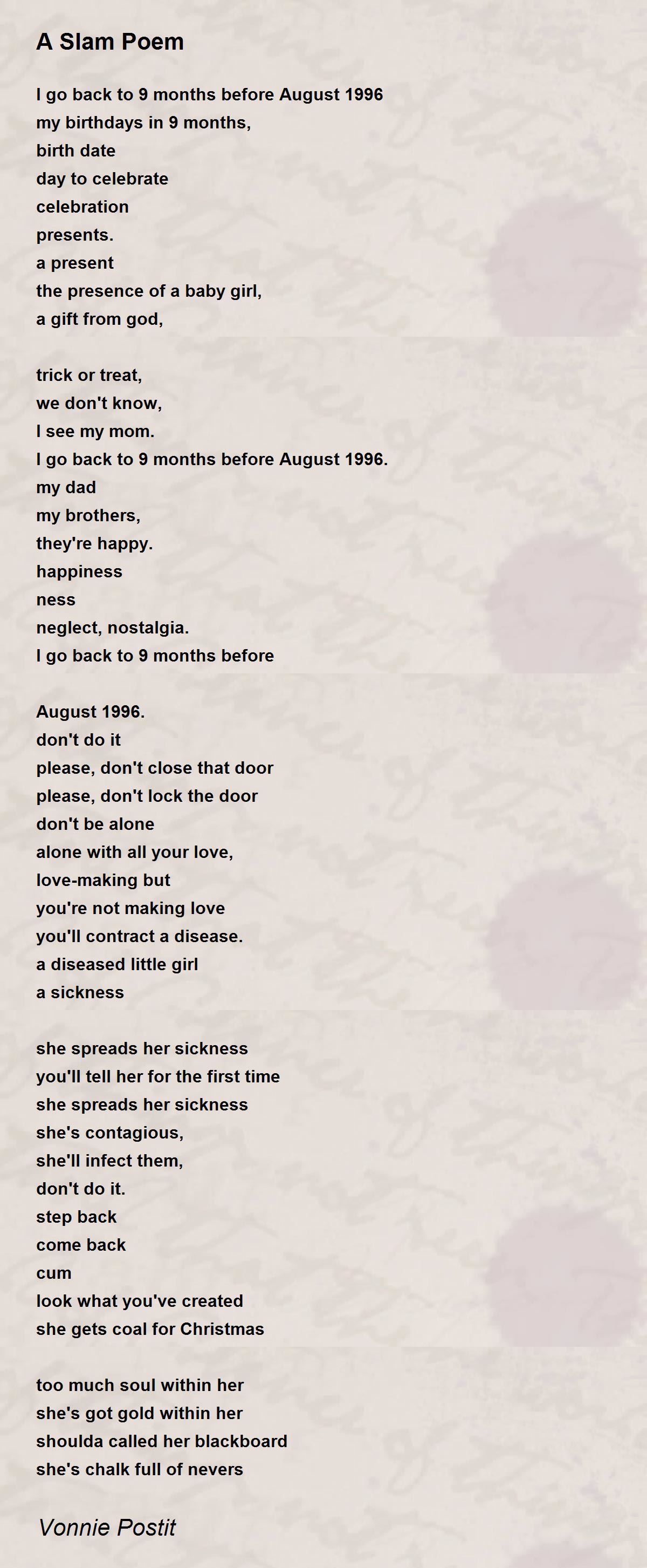 Slam Poem Ideas Slam Poem Ideas