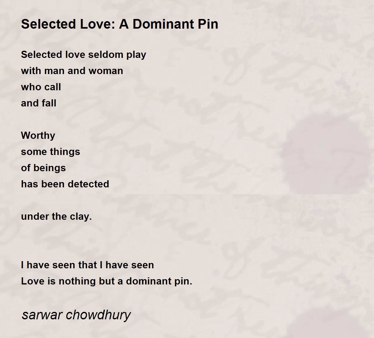 Pin Short Poem About