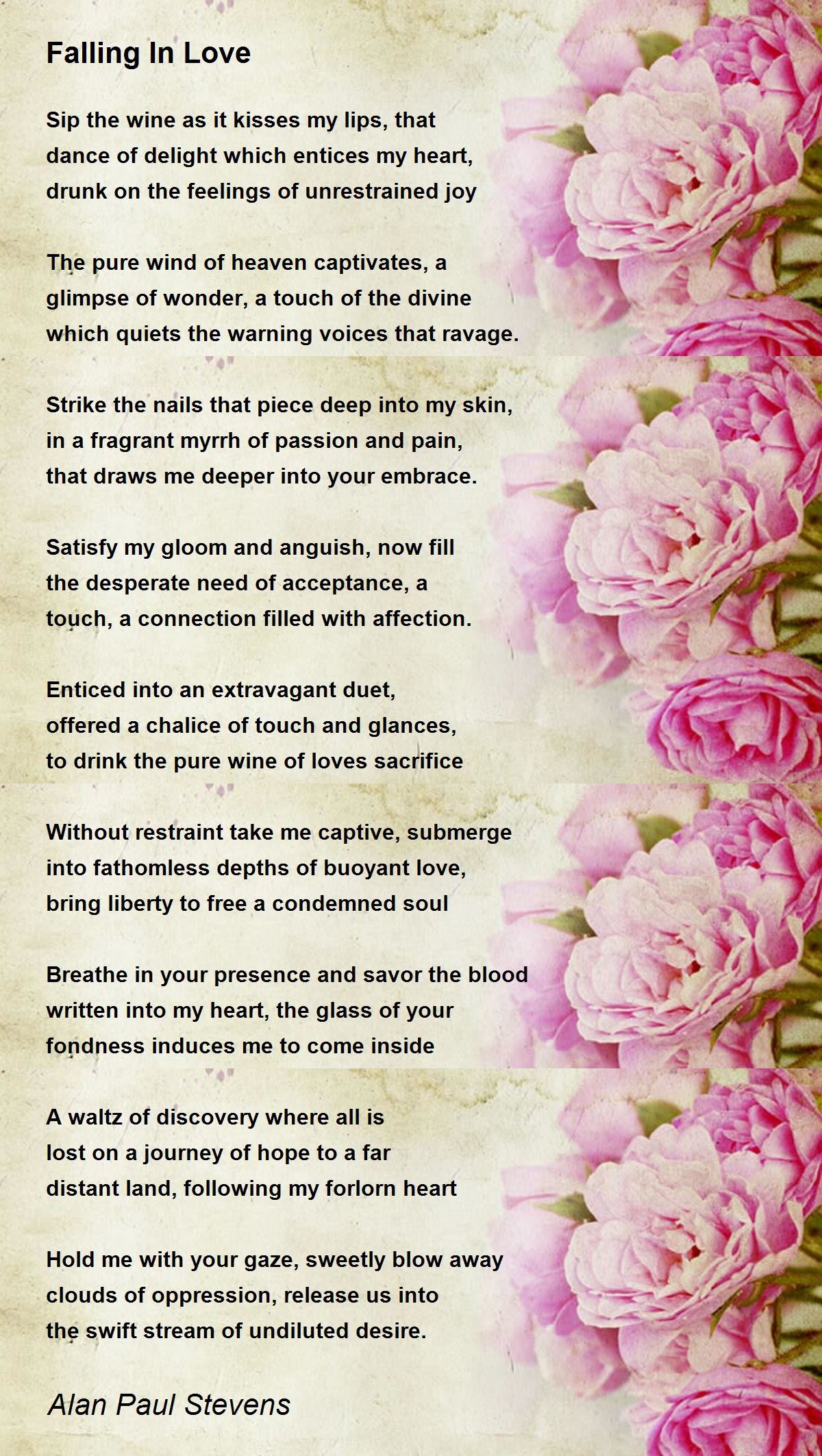 Falling In Love - Falling In Love Poem by Alan Paul Stevens