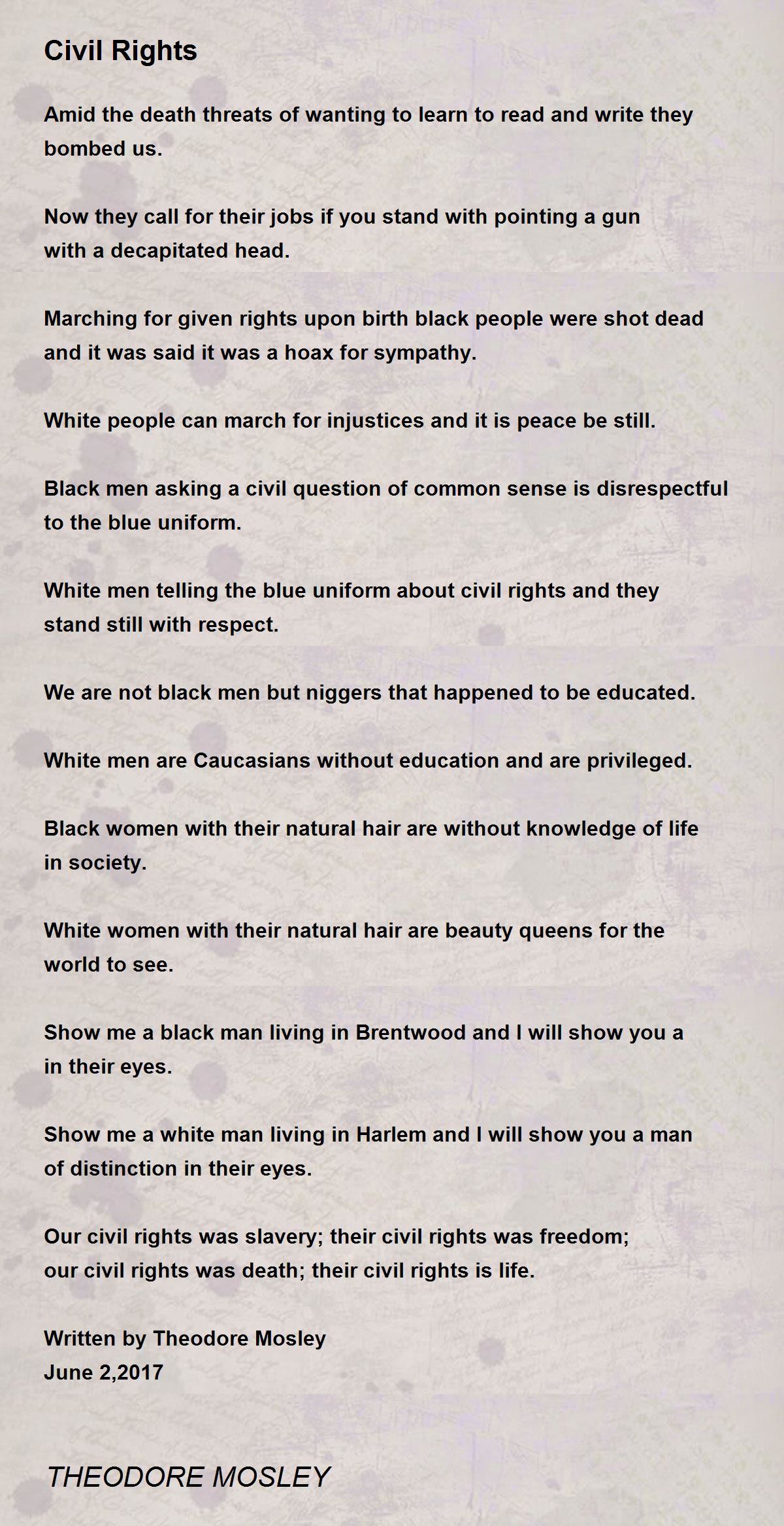 Civil Rights Poems That Rhyme