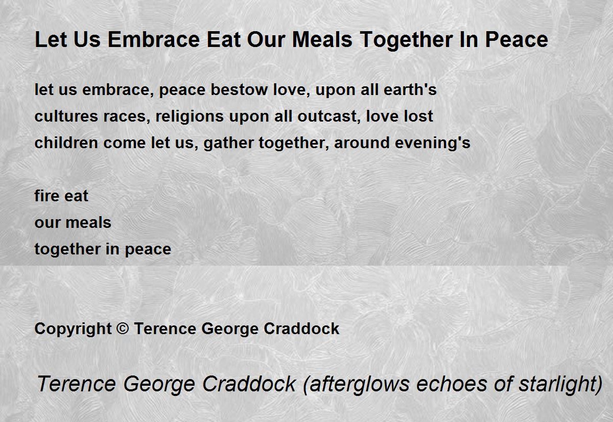 Eating Together Poem Printable – GJEUI