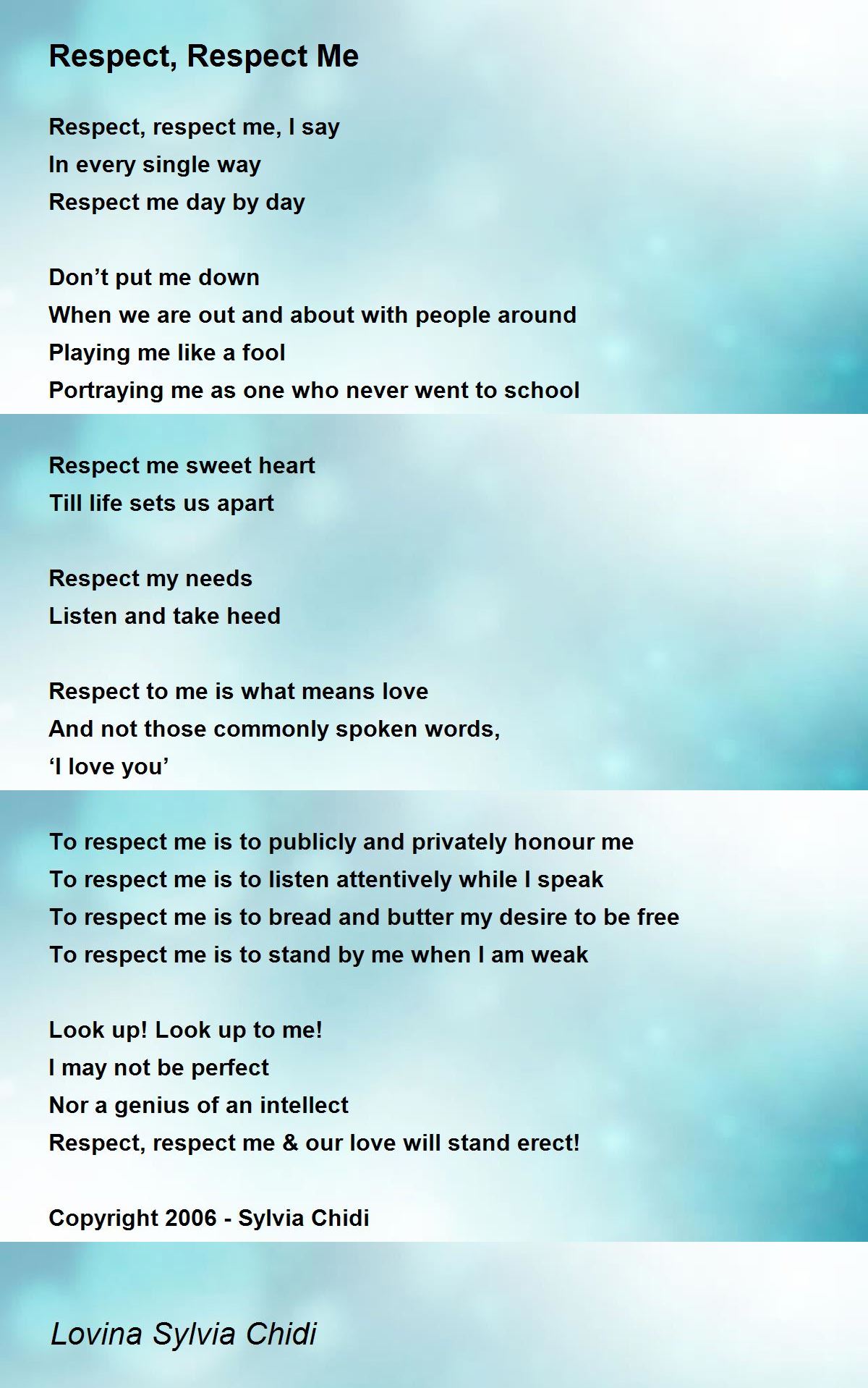 Respect Quotes And Poems