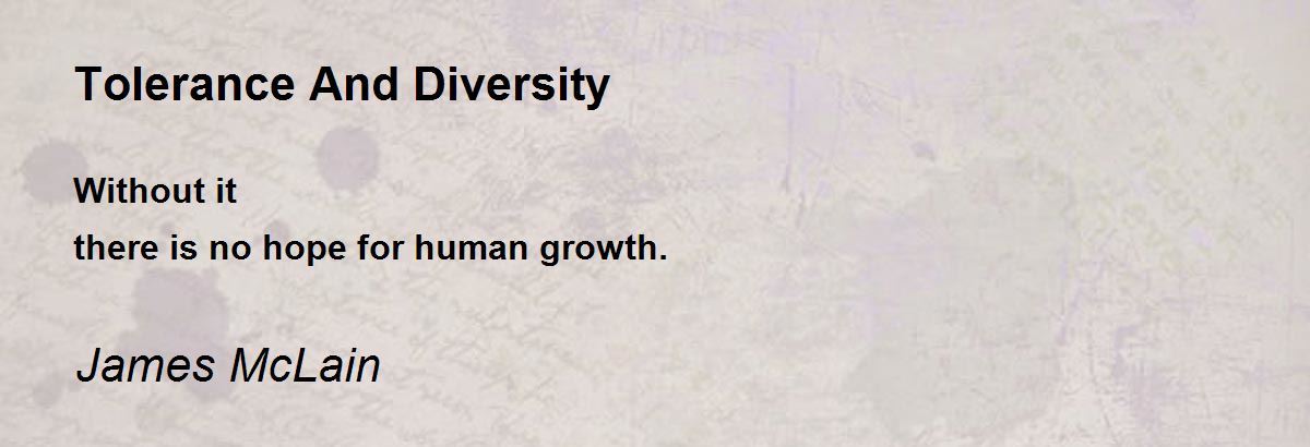 Tolerance And Diversity Quotes