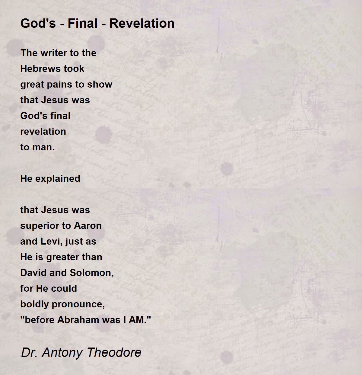 God's - Final - Revelation by Dr. Antony Theodore - God's - Final ...
