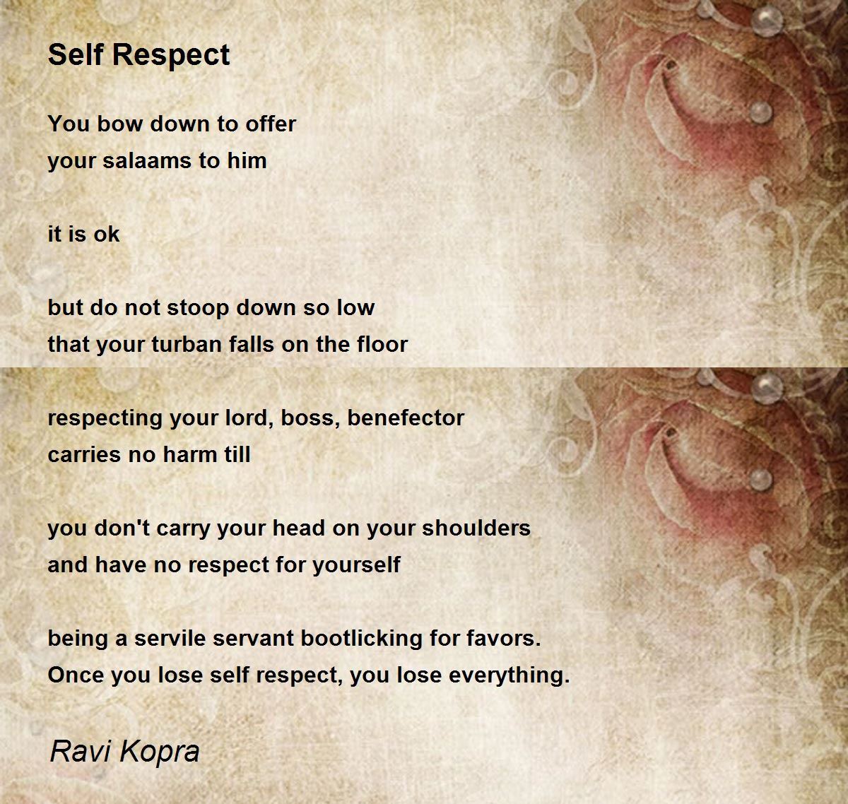 Respect Poem