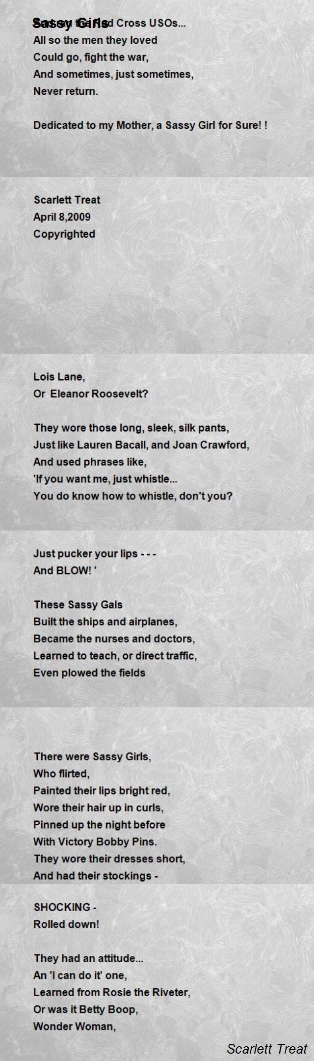 Sassy Poems Quotes