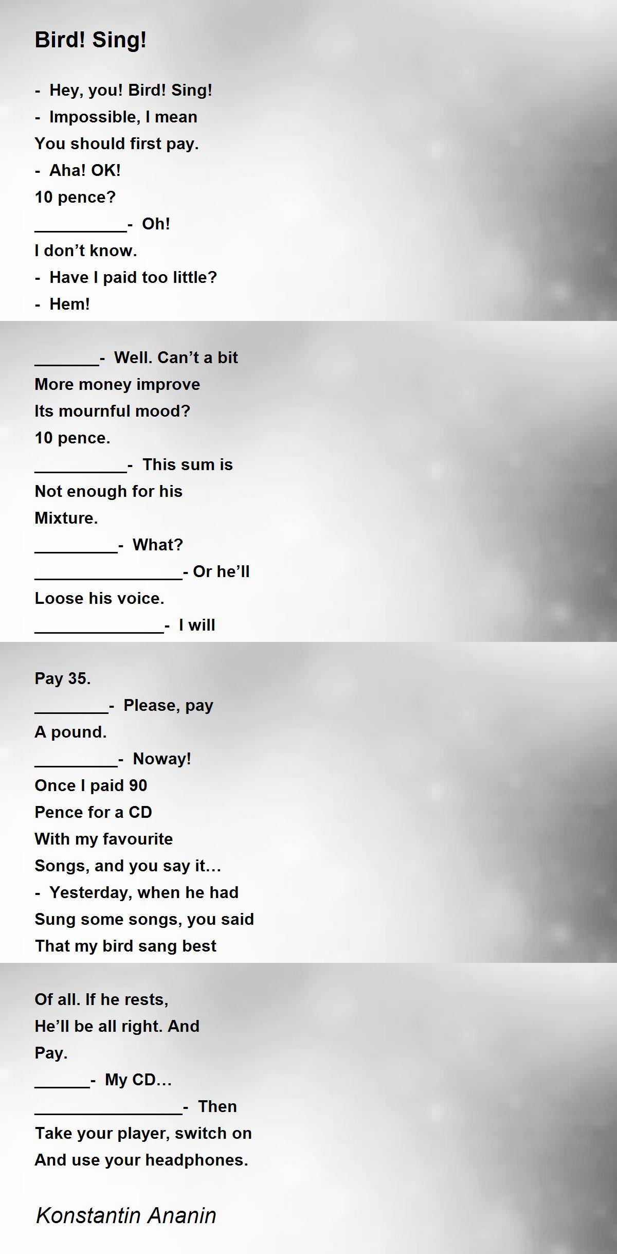 Birds Singing Poetry