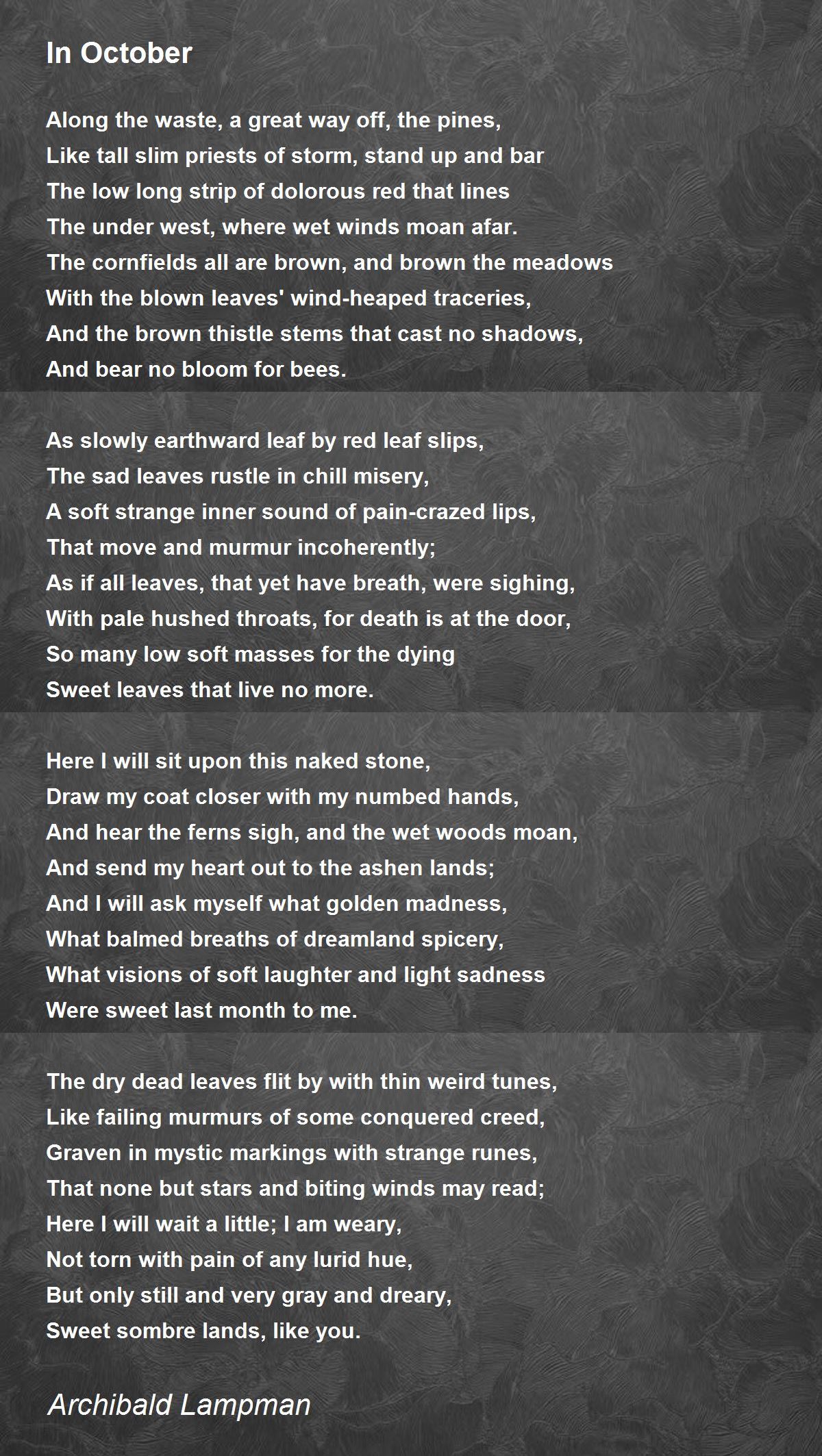 October Poetry Quotes