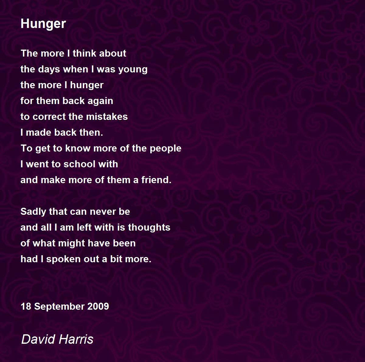 My Thoughts On Hunger