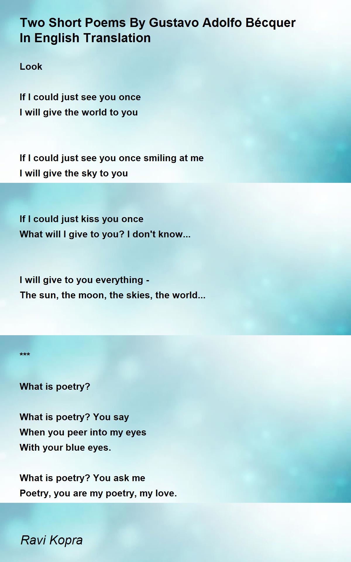 Short Spanish Poems About Love With English Translation | Sitedoct.org