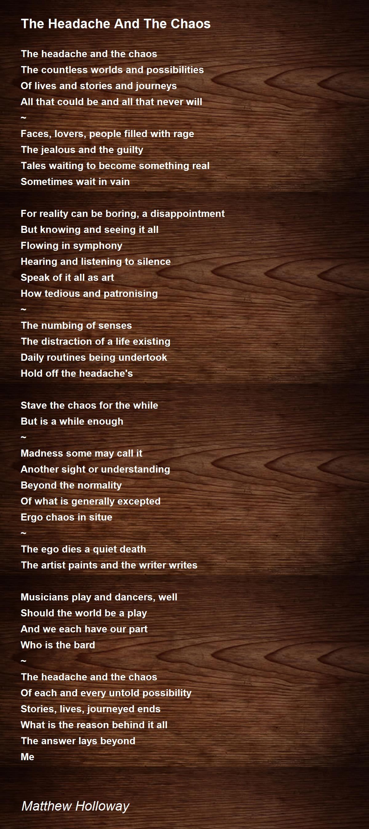 Chaos Poem