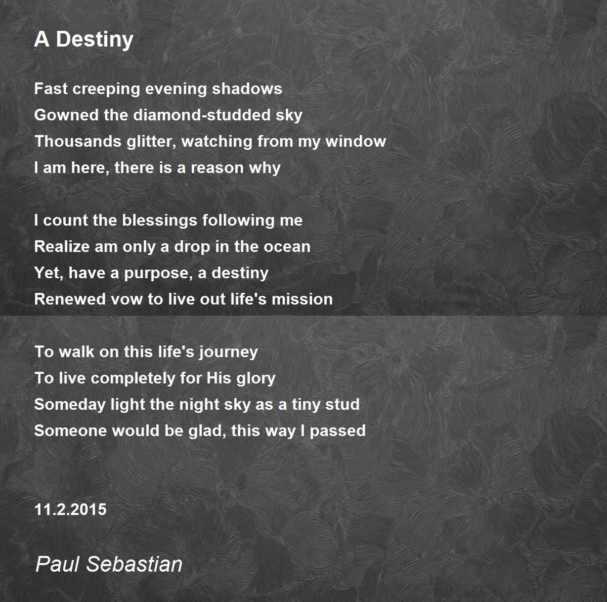 Embrace Your Destiny Poem
