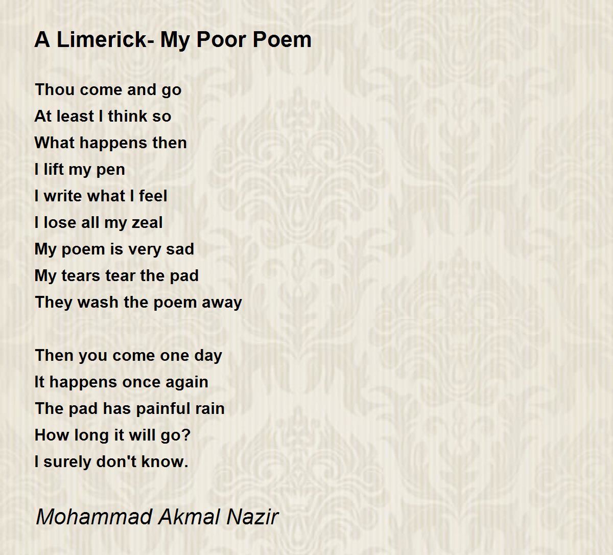 Limerick Poems That Rhyme
