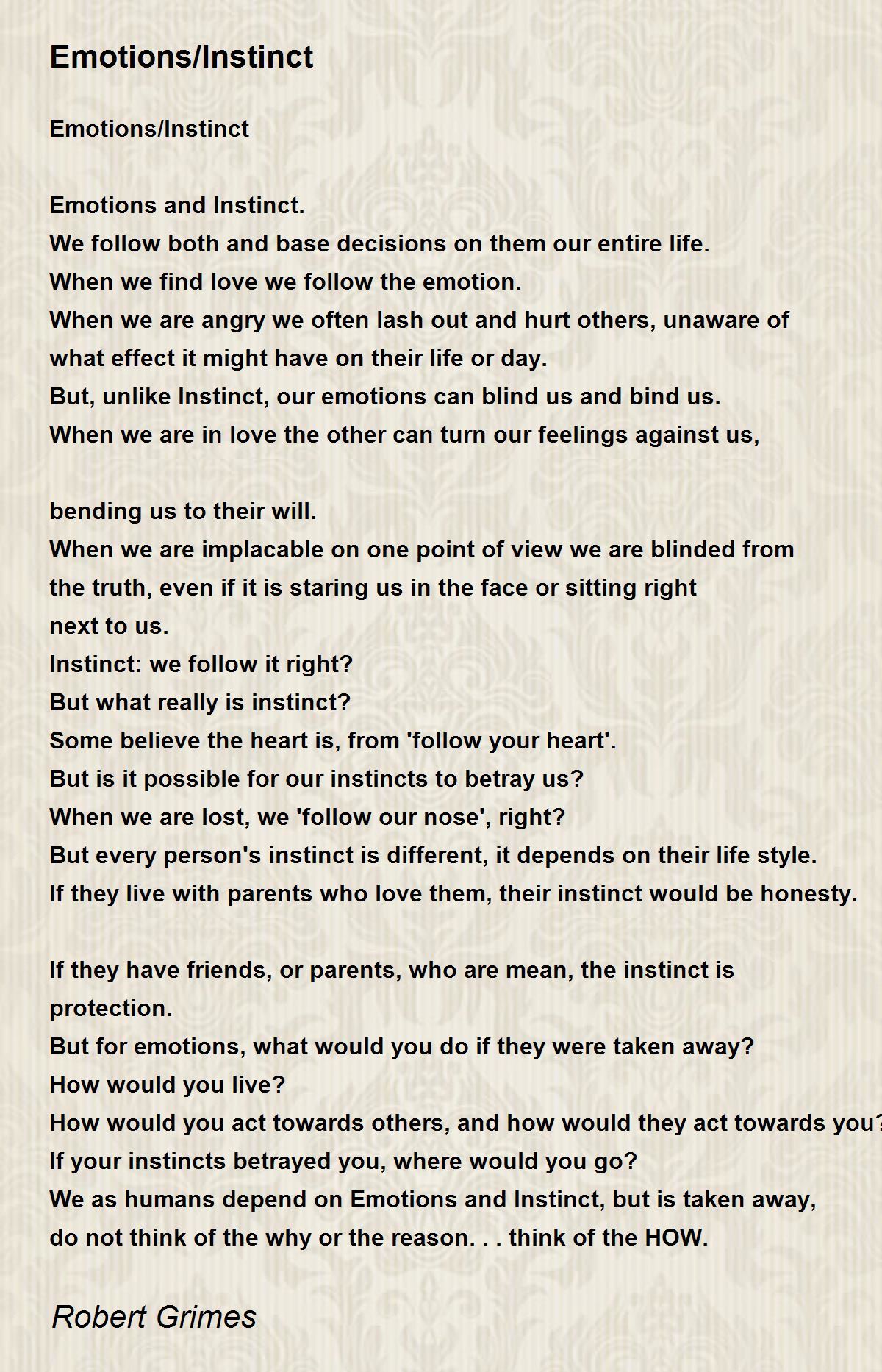 Emotions A Poem By Gin5 All Poetry