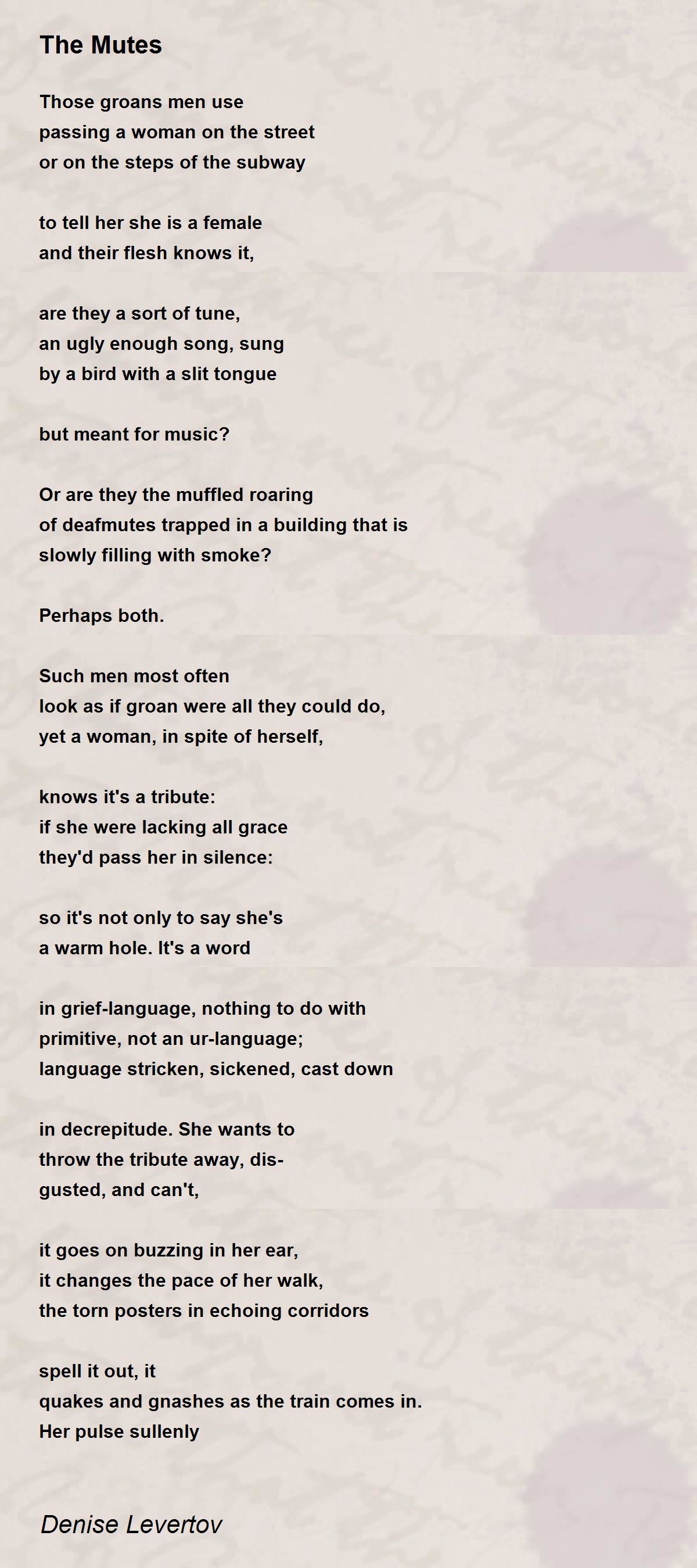 What Are Mutes In Poetry at Faith Fussell blog