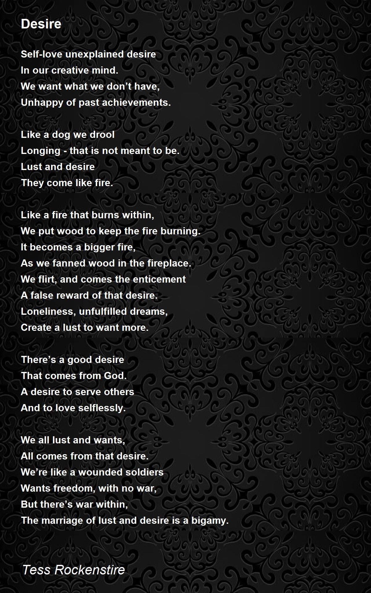 Manifest Your Desires Poem