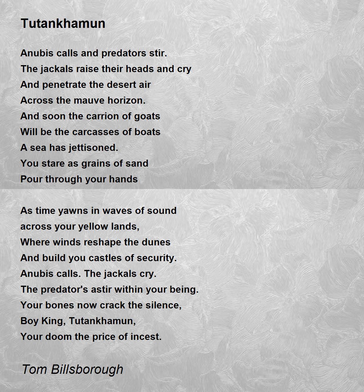 Tutankhamun Poems - Poems For Tutankhamun - Poem Hunter