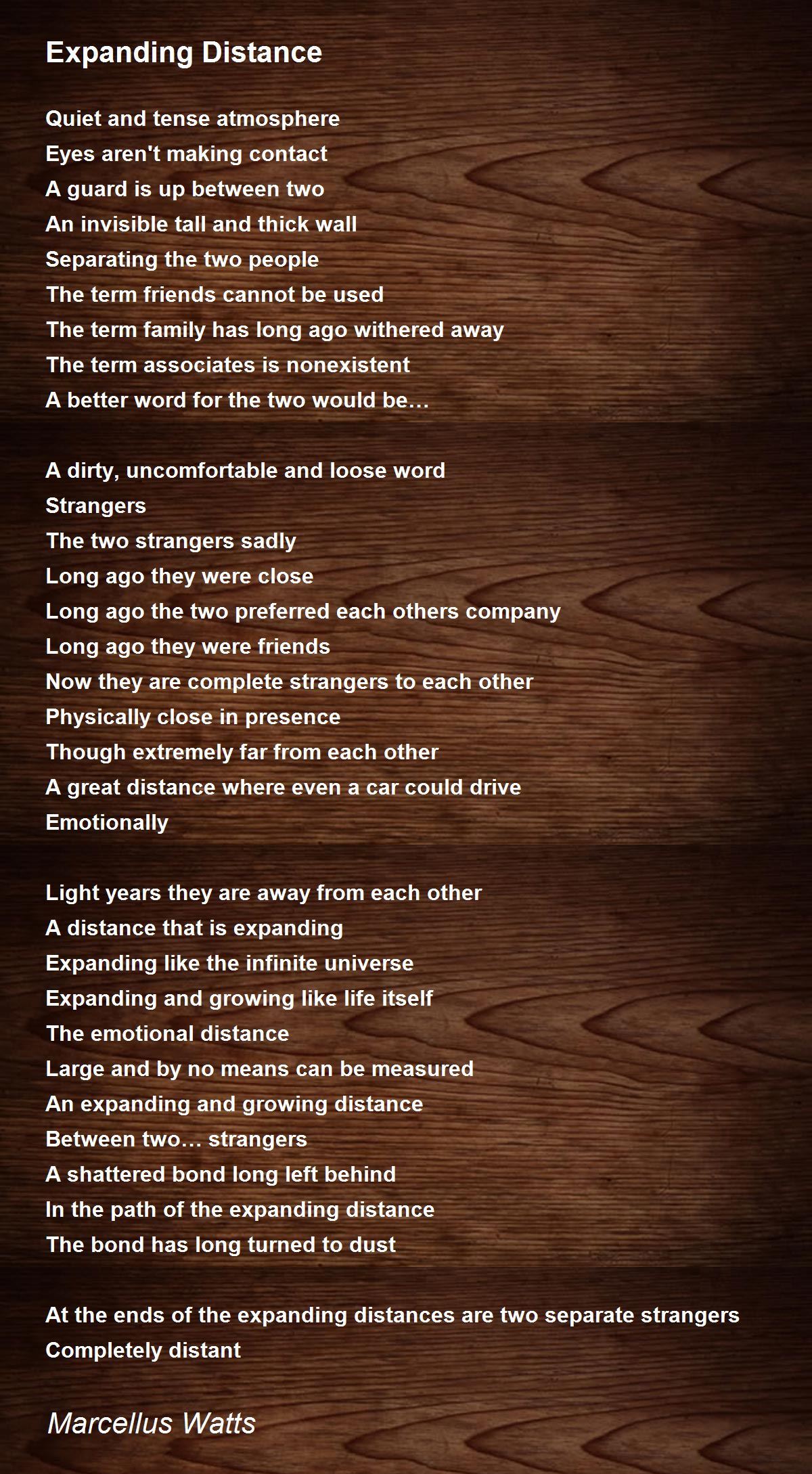 Distance Poem Quotes