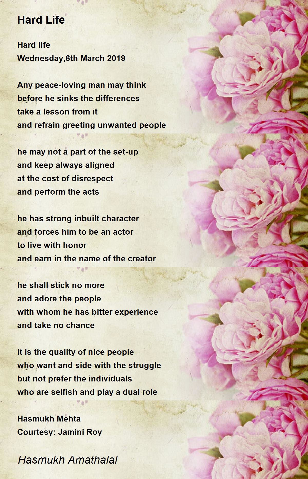 Hard Life Poems And Quotes