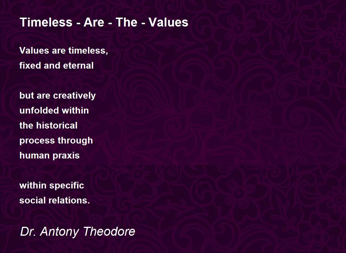 Poem About Timeless at Sherman Cleveland blog