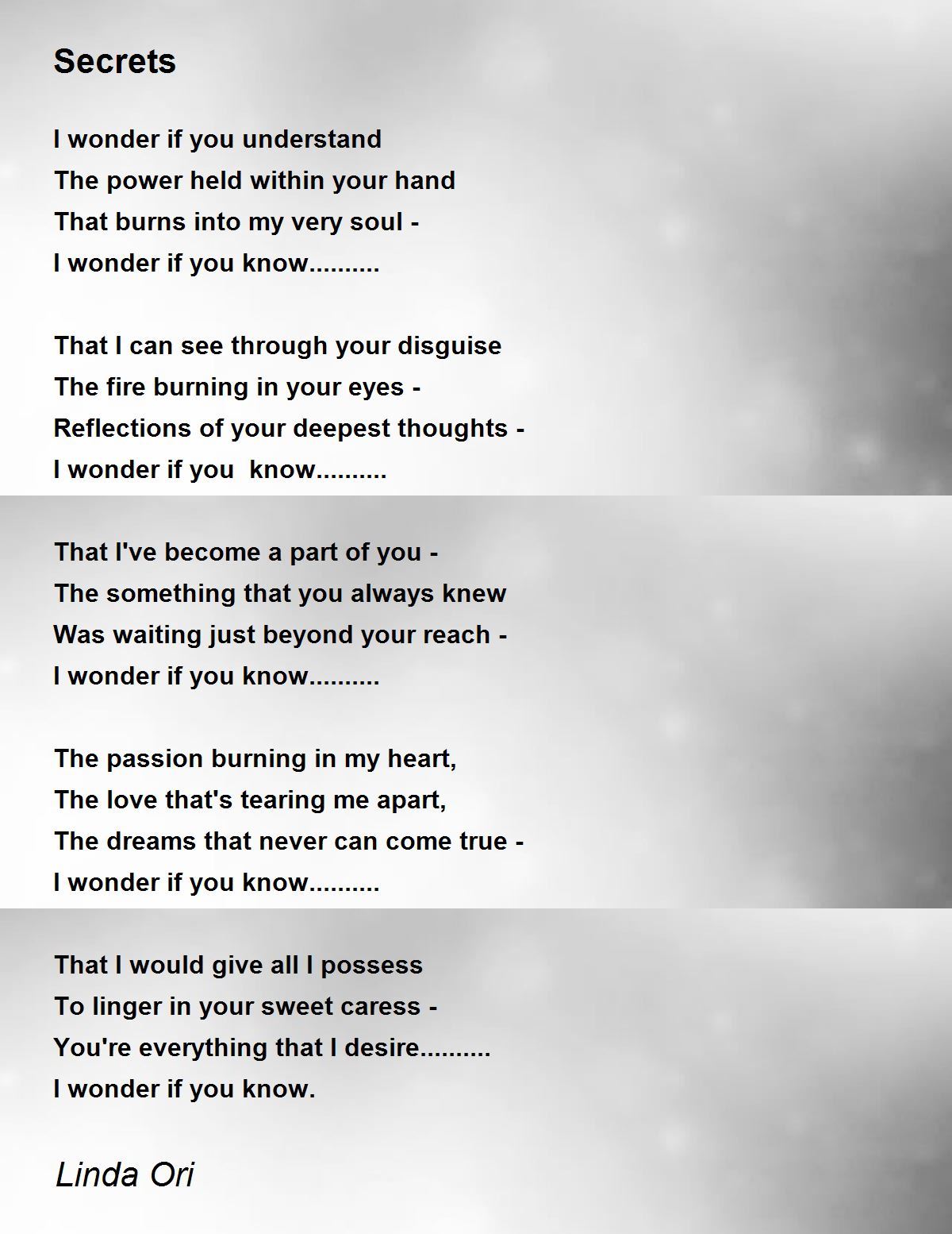 Secret Lovers Poems