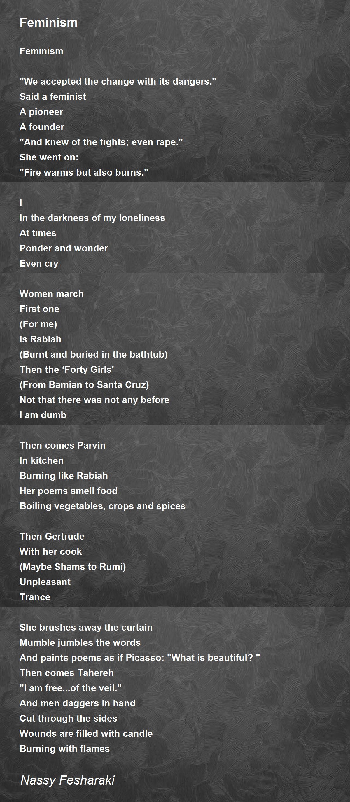 Feminism Poems - Poems For Feminism - Poem Hunter