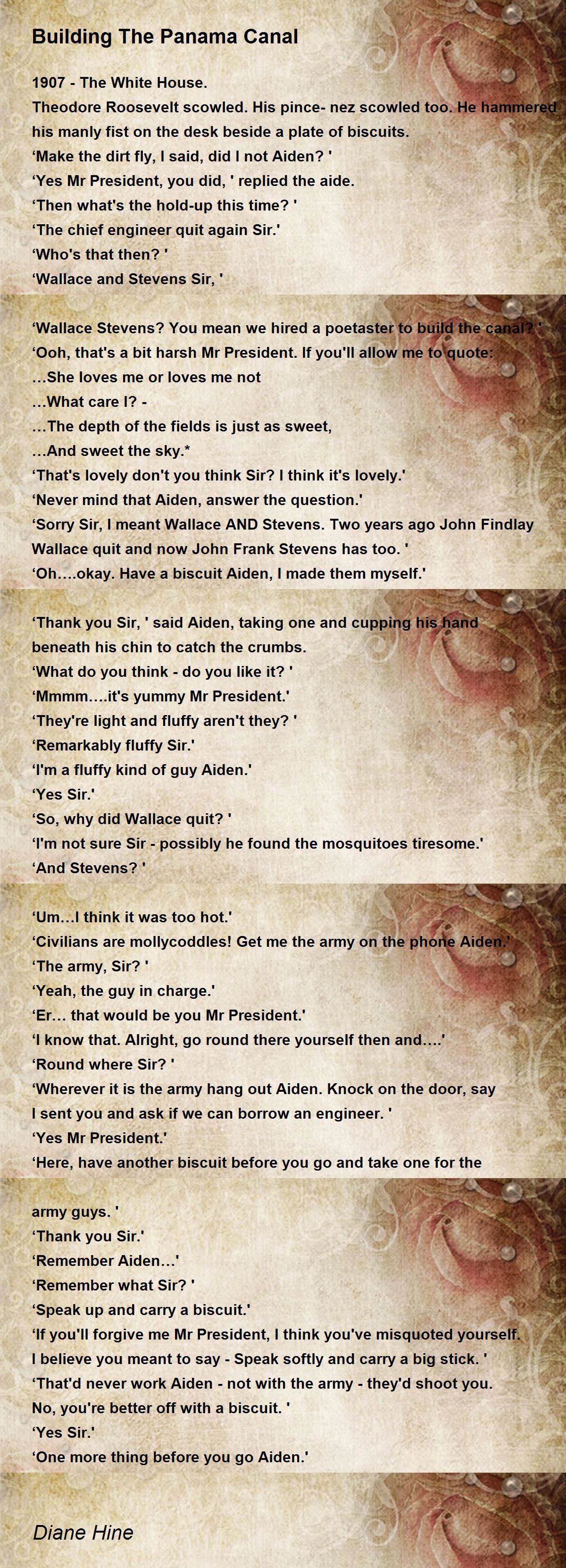 Building The Panama Canal - Building The Panama Canal Poem by Diane H