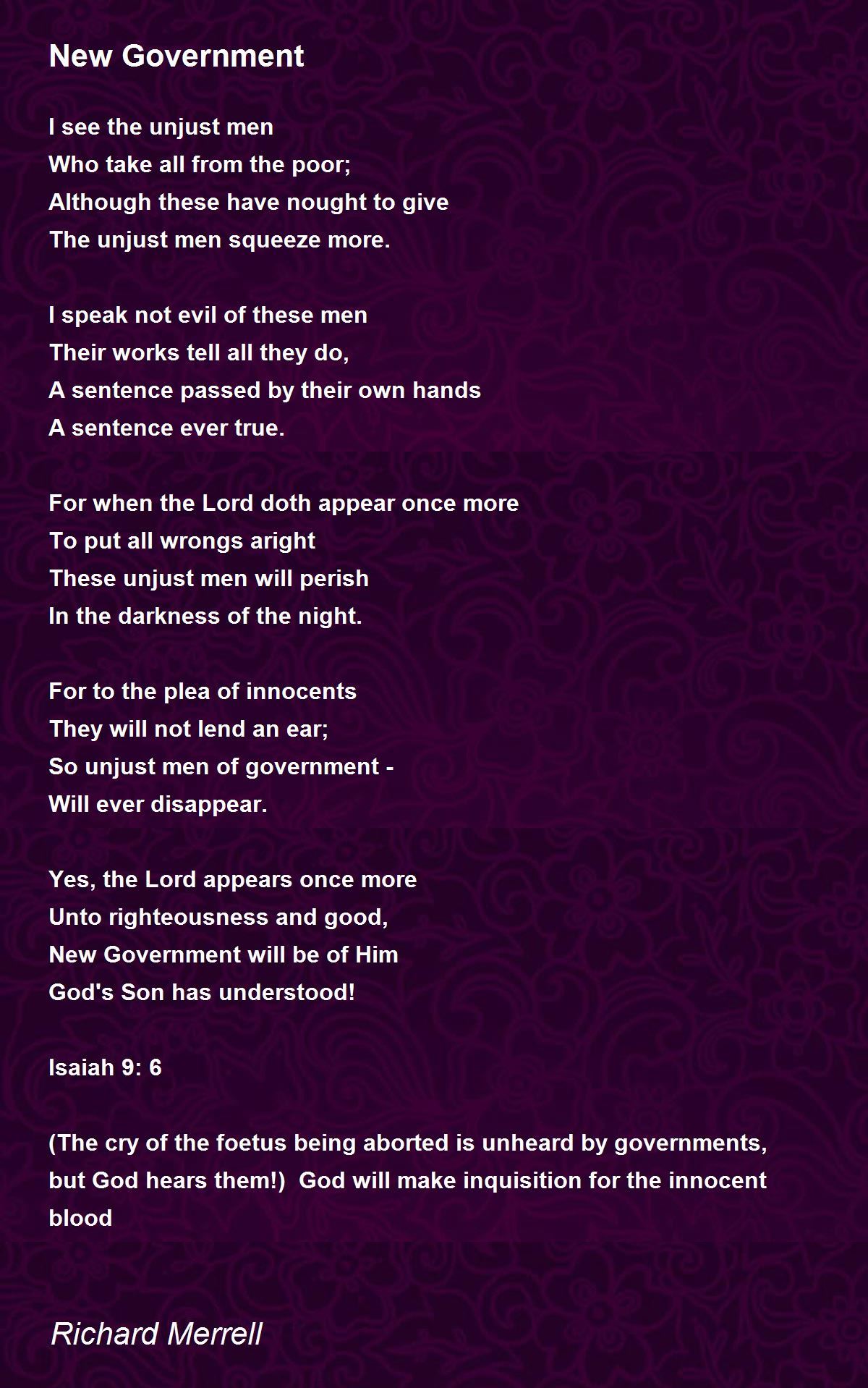 Government Of The People Poem _ Les 10 Plus Beaux Poèmes en Anglais de ...