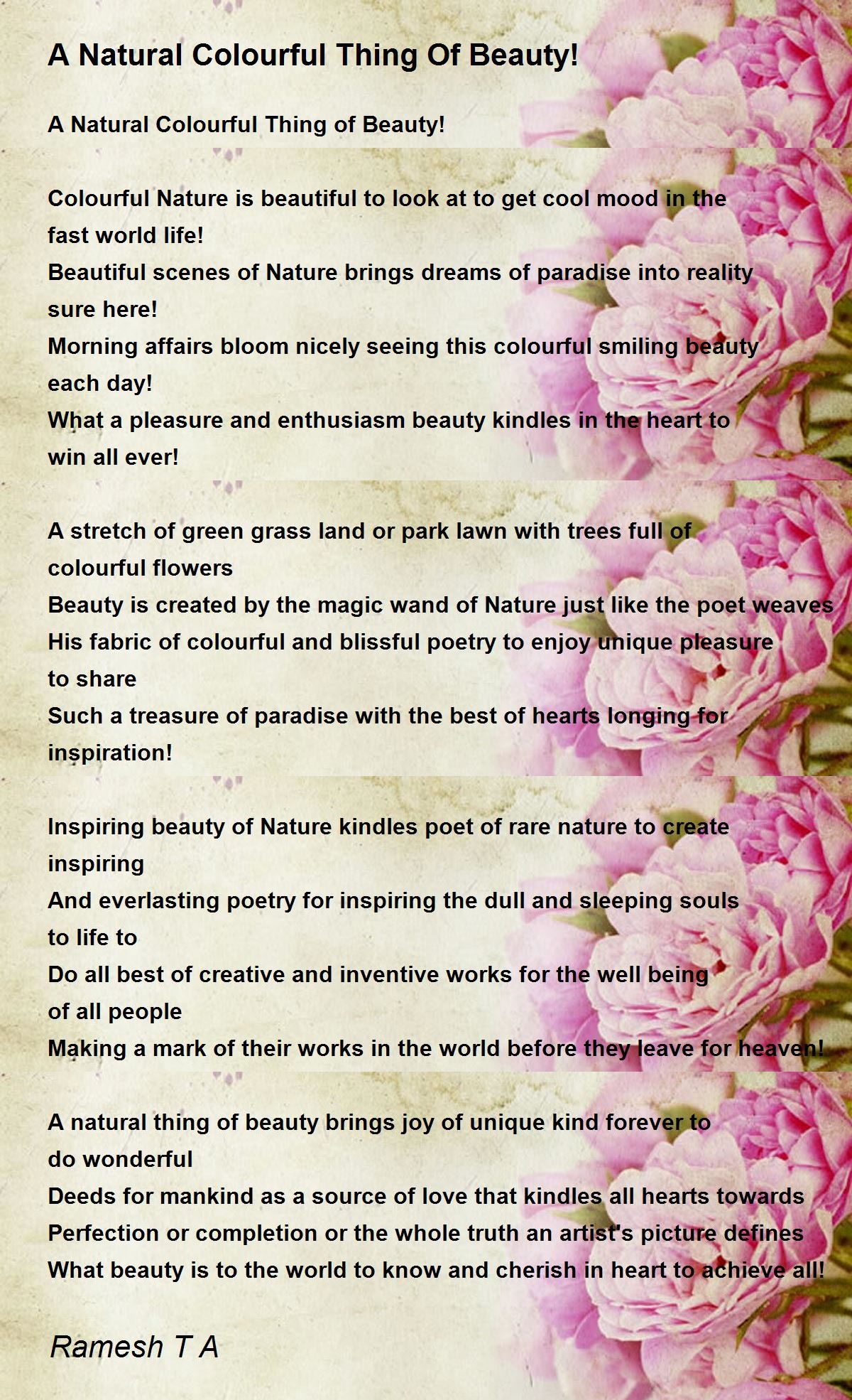 A Natural Colourful Thing Of Beauty! - A Natural Colourful Thing Of ...