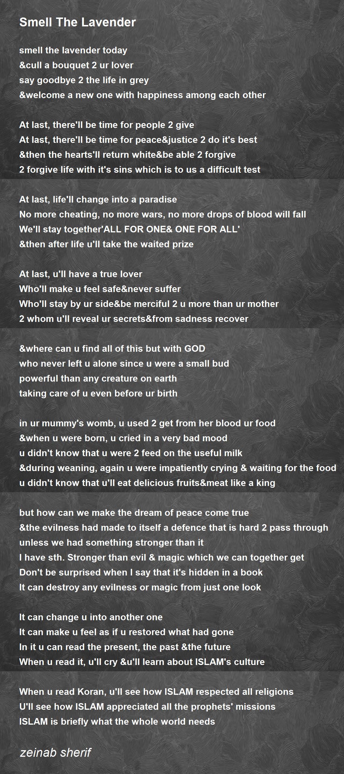 Lavender Smell Quotes