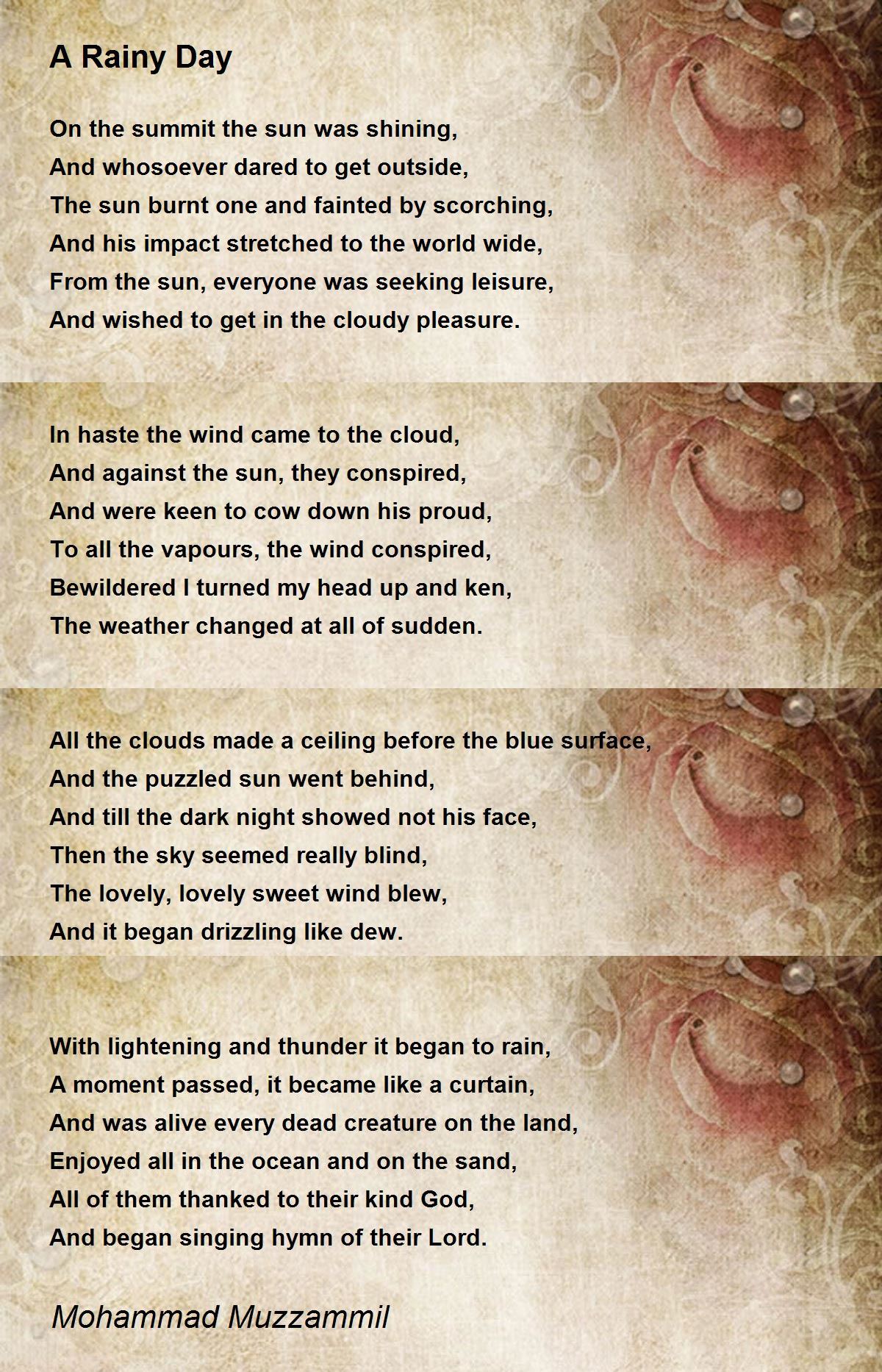 Romantic Rainy Day Poems