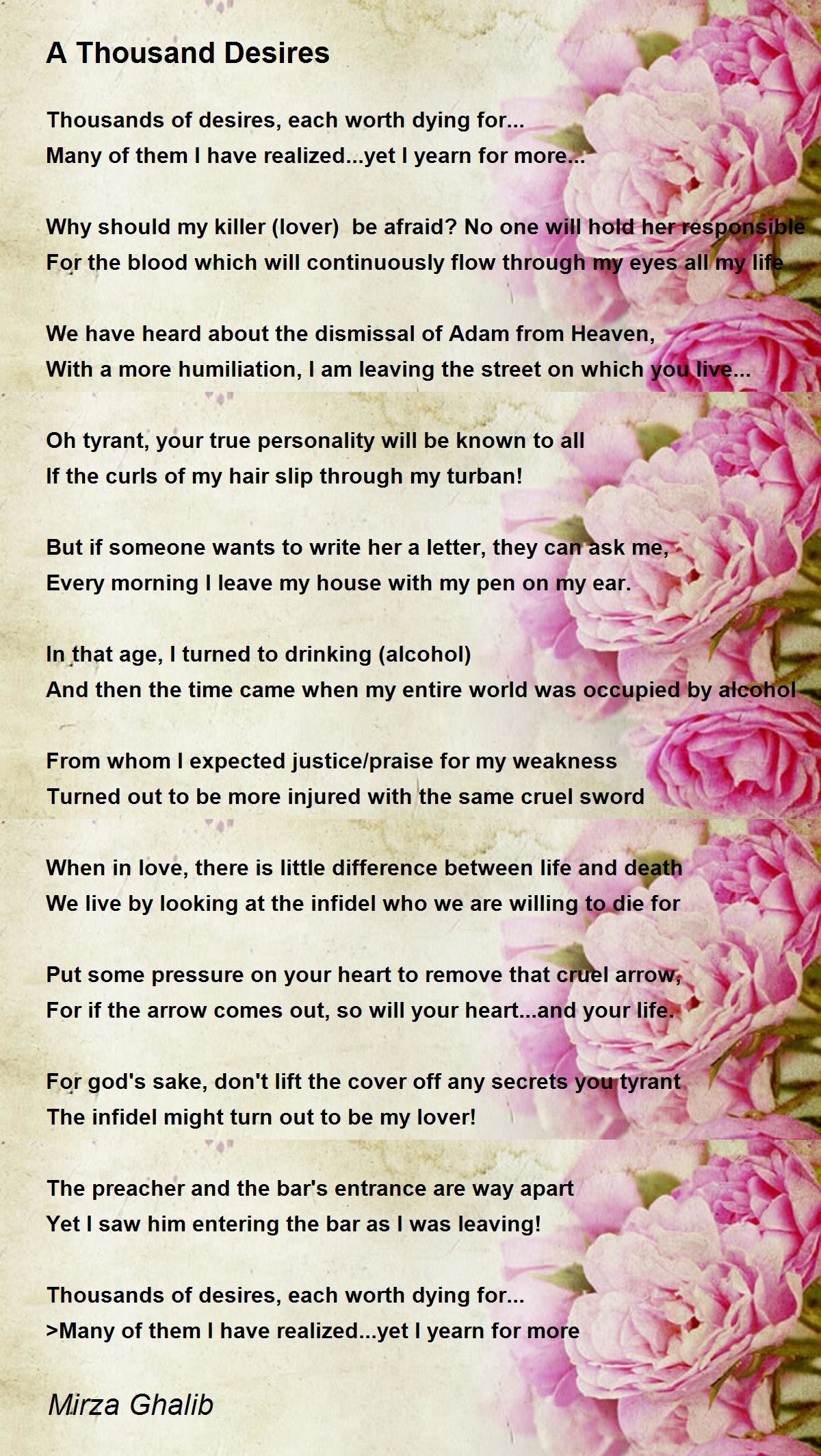 Manifest Your Desires Poem