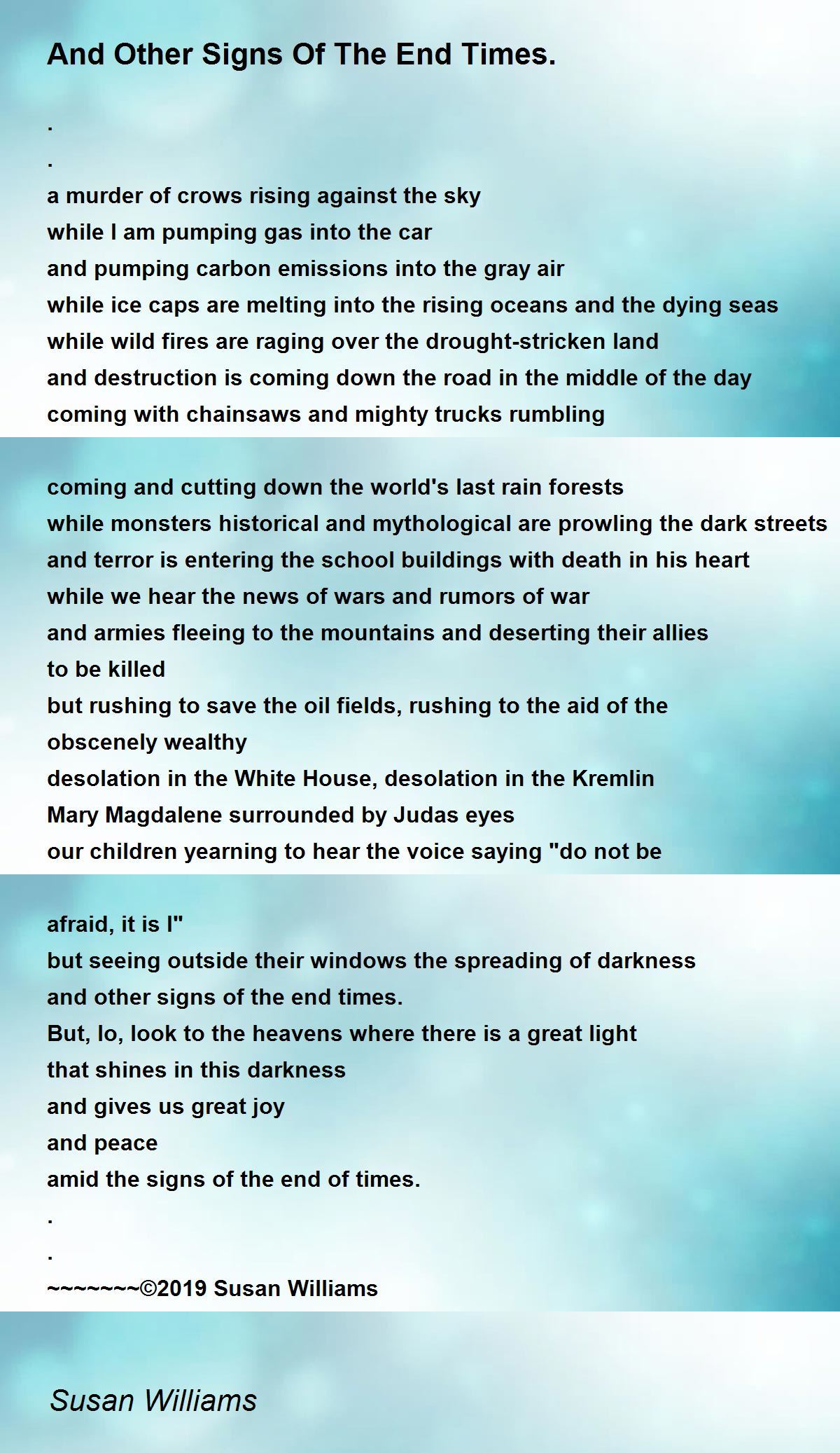 And Other Signs Of The End Times. - And Other Signs Of The End Times ...