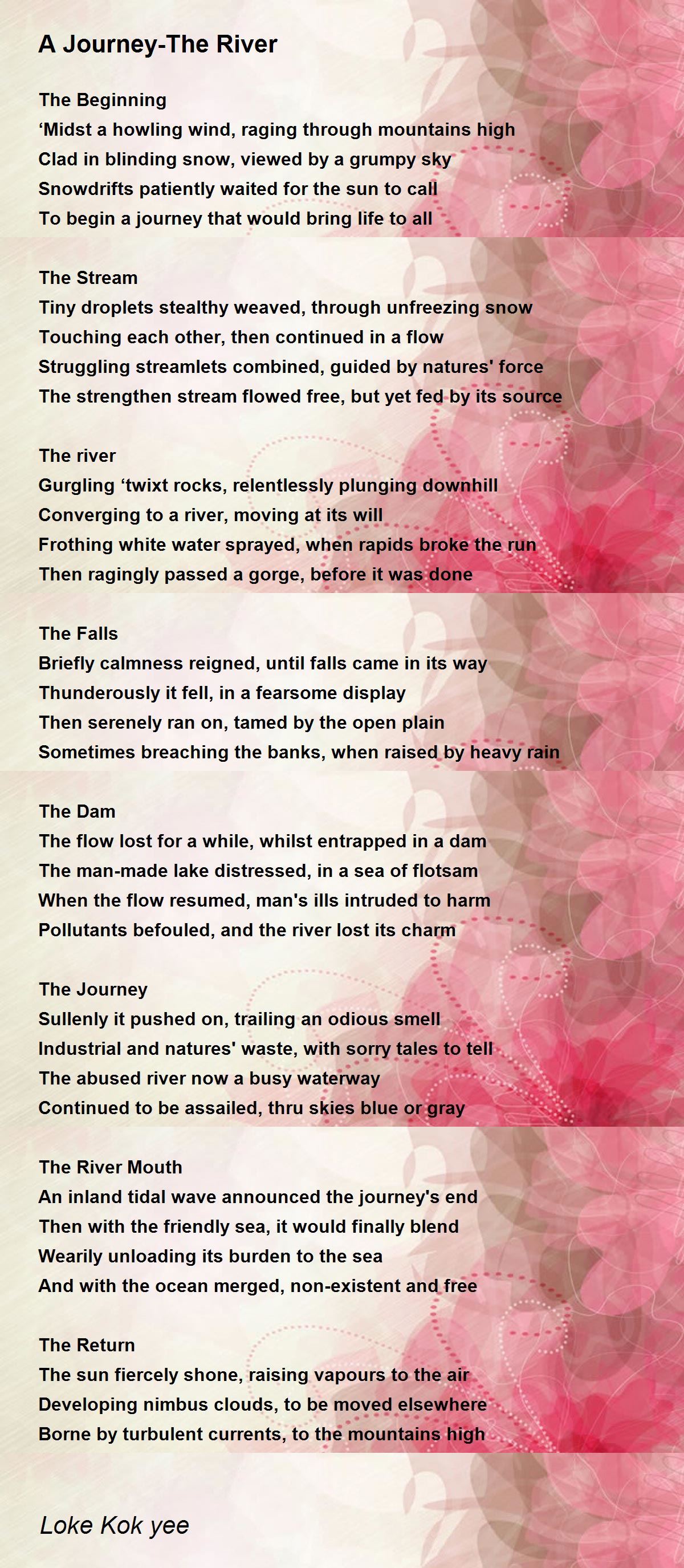 A Journey-The River - A Journey-The River Poem by Loke Kok yee