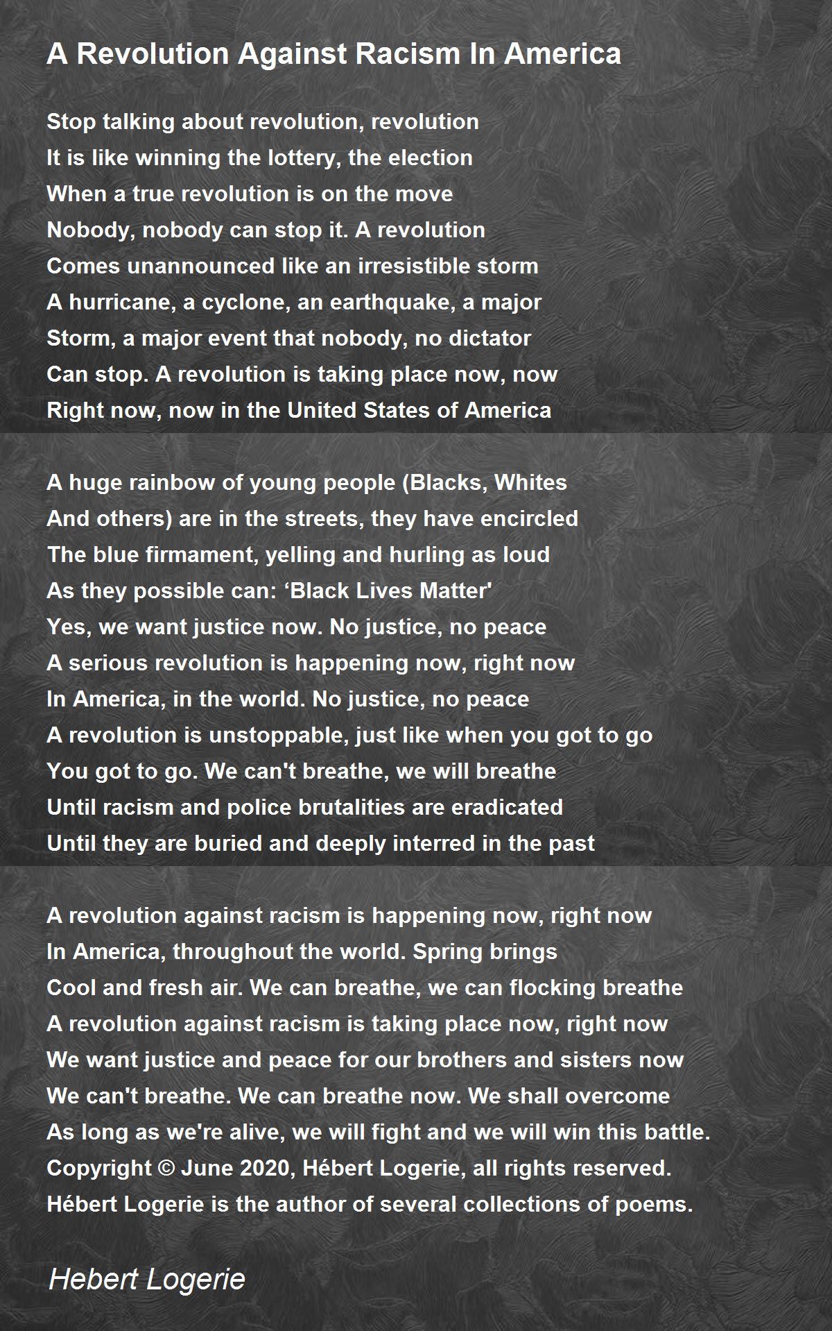 A Revolution Against Racism In America - A Revolution Against Racism In ...