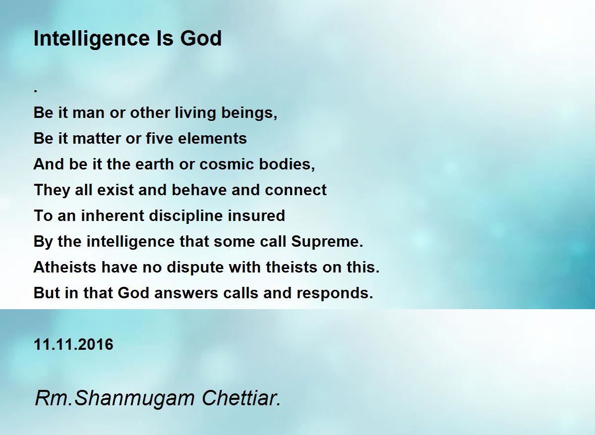 Intelligence And God Quotes