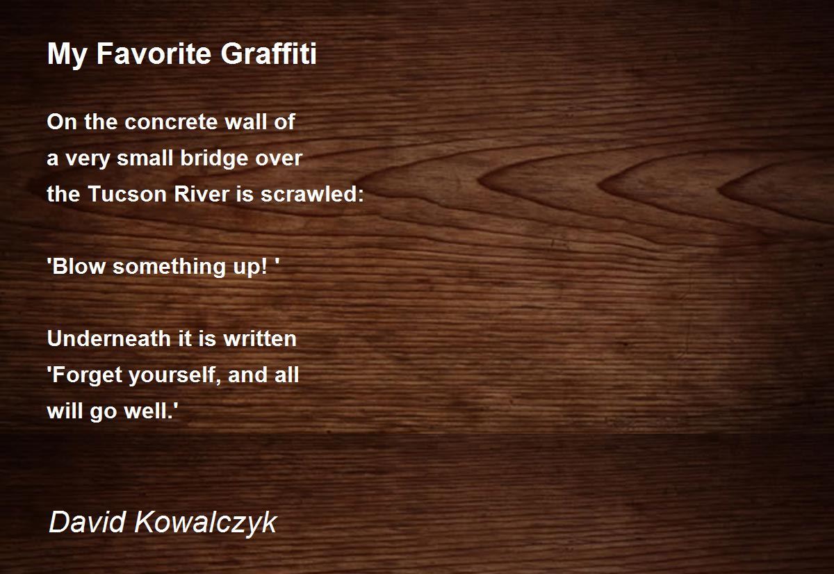 What Is Graffiti In Poetry at Marilyn Rose blog